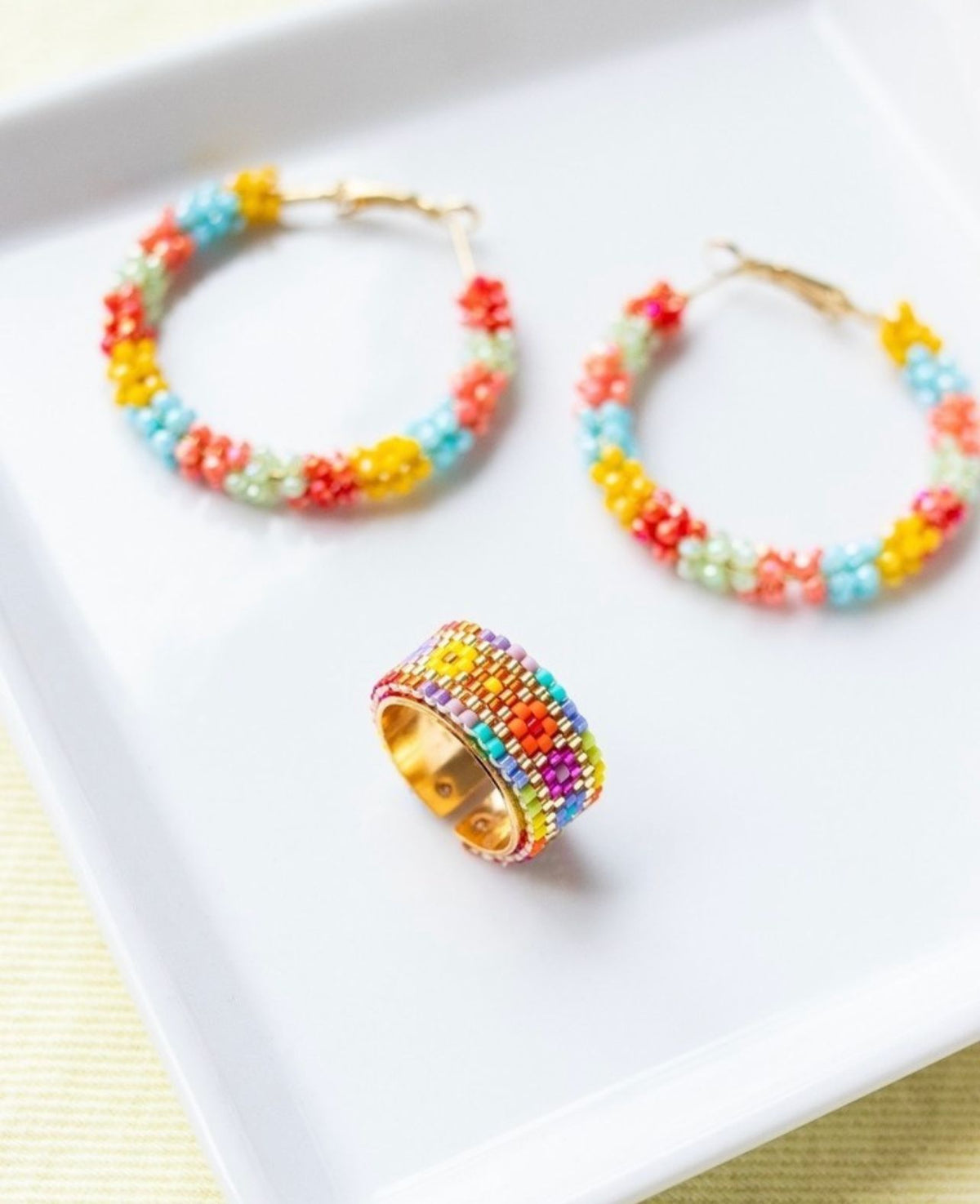 Miyuki Ring - Flowers– Pinky Mimosa